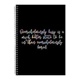 Overthinking A4 Notebook Spiral with Motivational Saying Graphic ...