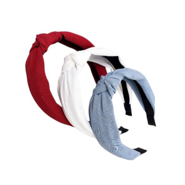 3 Piece - Fabric Alice Bands With Knotted Design - Multi-Colour | Shop ...