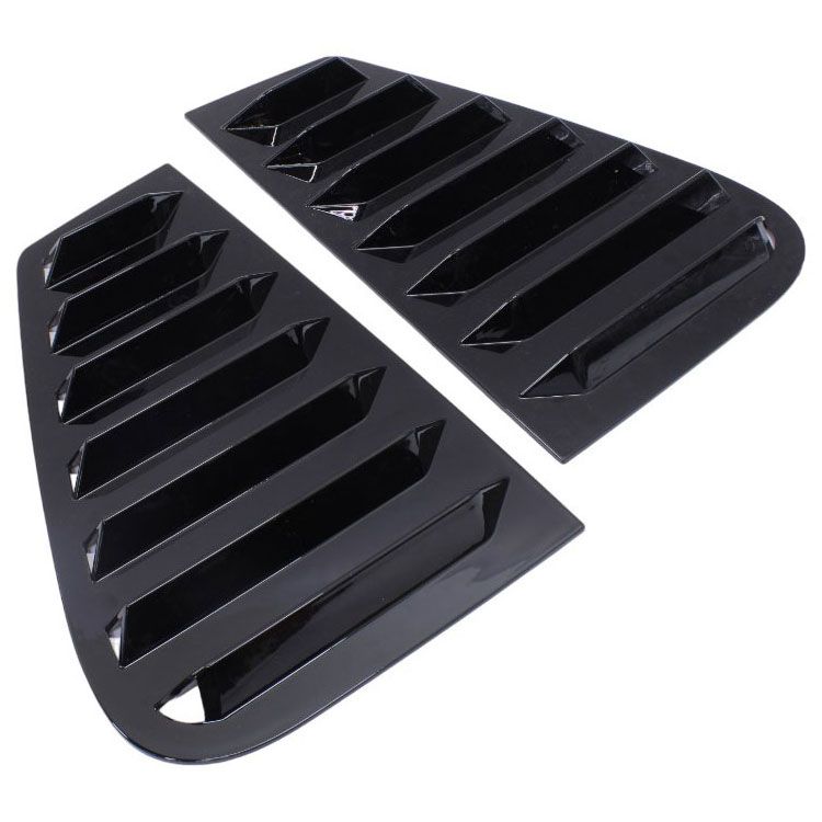 Quarter Window Louvre Covers Suitable for VW Golf Mk4 - Gloss Black ...