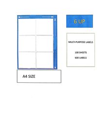 6 UP A4 Sheets Barcode Adhesive Labels 100 Sheets | Shop Today. Get it ...