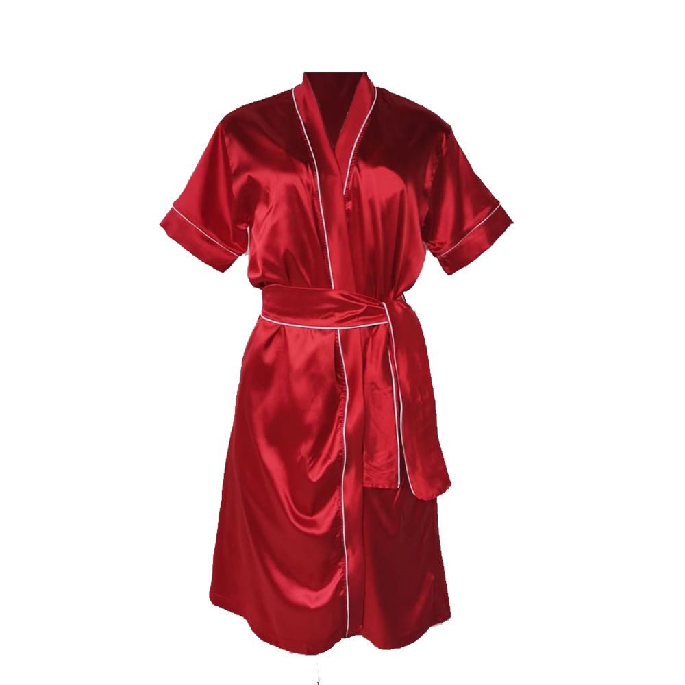 PJ Warehouse Ruby Red Satin Bathrobe - Gown | Shop Today. Get it ...