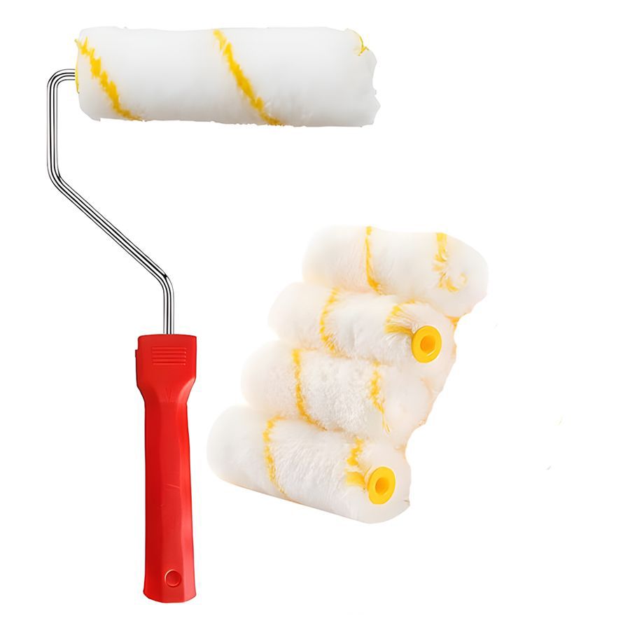 5 Pieces Professional Multipurpose Paint Rollers With Handle Set | Shop ...
