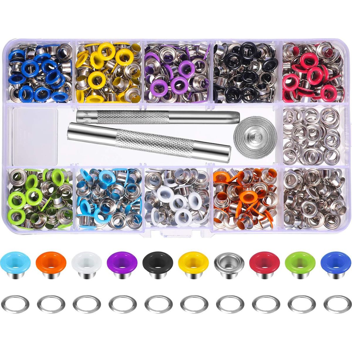 400 Sets 5mm Multi-Color Grommets Metal Eyelets Kit | Shop Today. Get ...