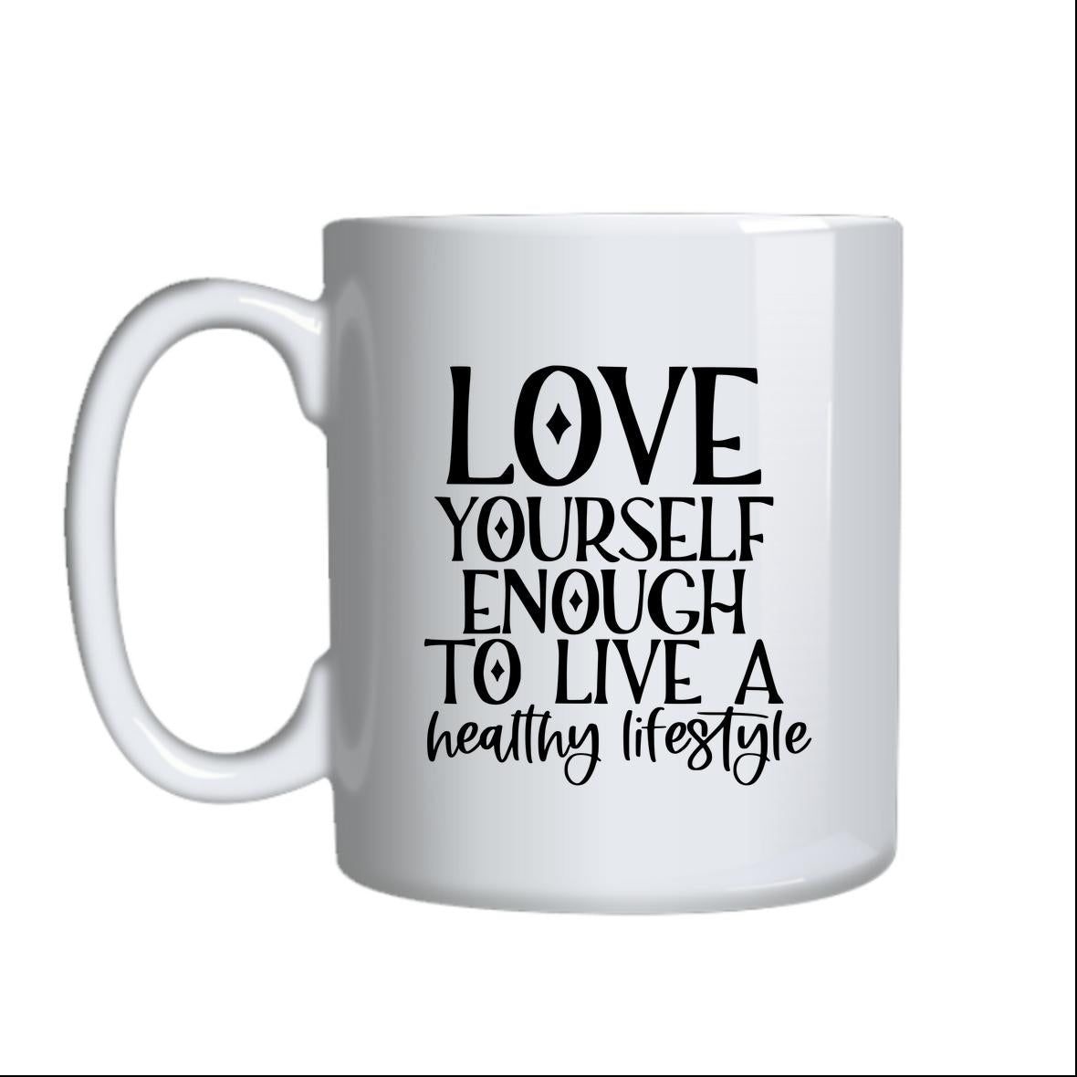 Healthy Lifestyle Coffee Mugs Trendy Motivational Graphic Cup Present ...