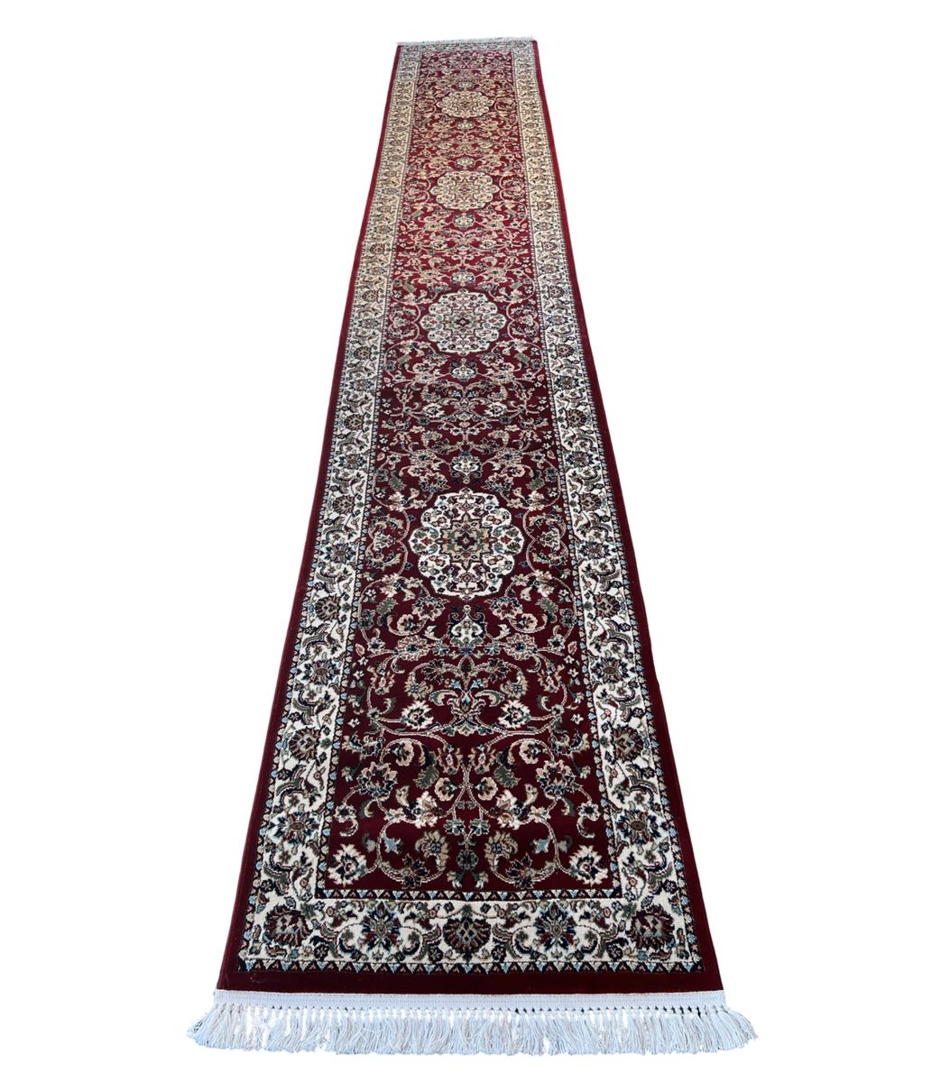 Red/Ivory Persian Design Runner - 500 x 80 cm | Buy Online in South ...