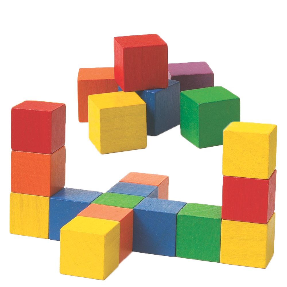 EDX Education Multi-Coloured Wooden Counting & Sorting Cubes - 102 ...