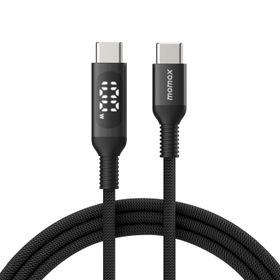 Momax Elite-Link USB-C to USB-C PD 100W Braided Cable with LED Display ...