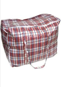 Checked Laundry Storage Shopping Bag with Zipper 60*27*50cm -XL ...