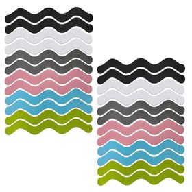 Home DIY Anti Slip Strips Wave-shaped Shower Bath Stickers Set of 24 ...