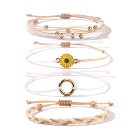 POU Boho Sunflower Handmade String Bracelet Set | Shop Today. Get it ...