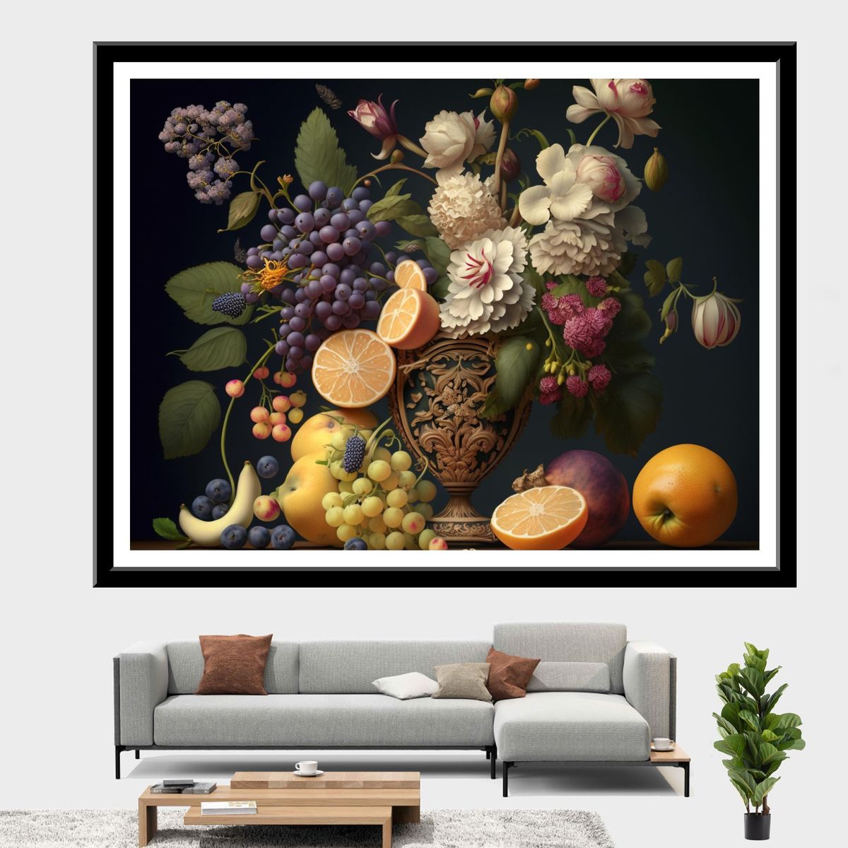 Wall Art Unframed - A Still Life Painting That Showcases An Arrangemen ...