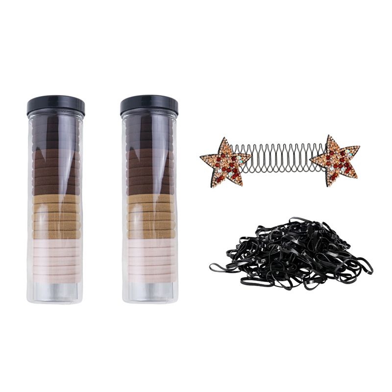 Bigfive Seamless Microfiber Elastics Hair Ties With Hair Stretchable ...