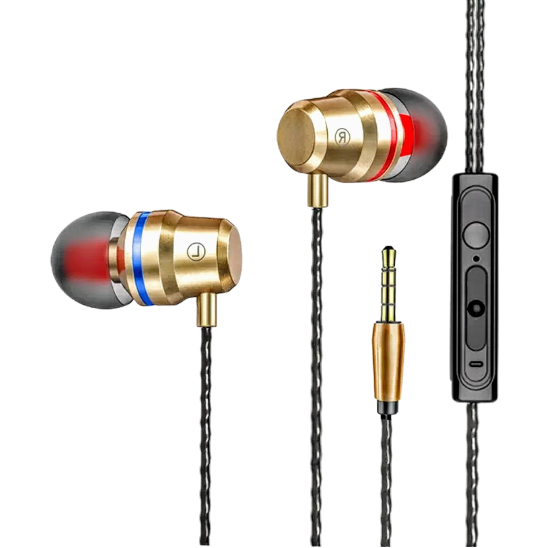 Metal Noise Cancelling Wired In Ear Headphones / Earphones with Mic ...