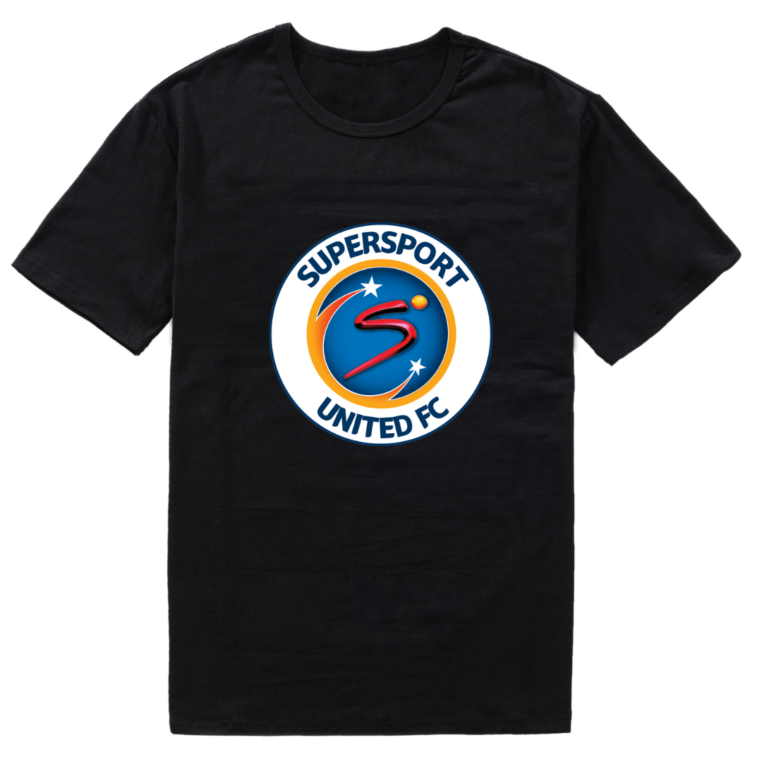 Katz Designs - Black Short Sleeve T Shirt - SuperSport United FC | Shop ...