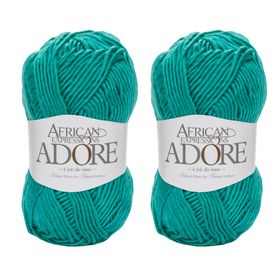 African Expressions Adore Merino Wool and Kid Mohair Yarn - (2 x 100g ...