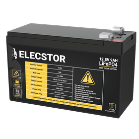 Elecstor 12V 9A Lithium Battery LIFEPO4 Alarm or Gate motor replacement ...