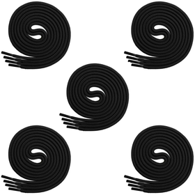 Round Shoe Laces - Premium Plain Unisex Bulk Replacement Lace 115cm - 5 ...