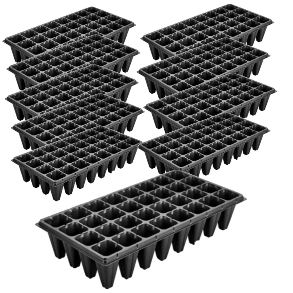 Garden Seedling Planter Tray Set of 10 Pro Deluxe (32 Cavity) - 54x28cm ...