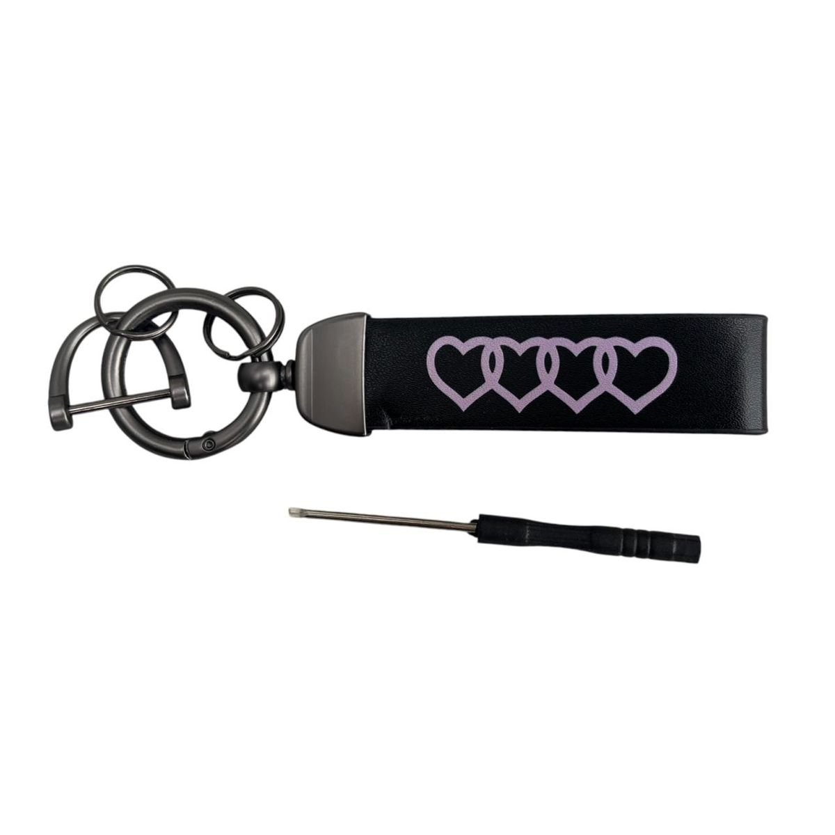 Audi Heart Keychain with Screwdriver - Premium Multi-Ring Key Chain ...