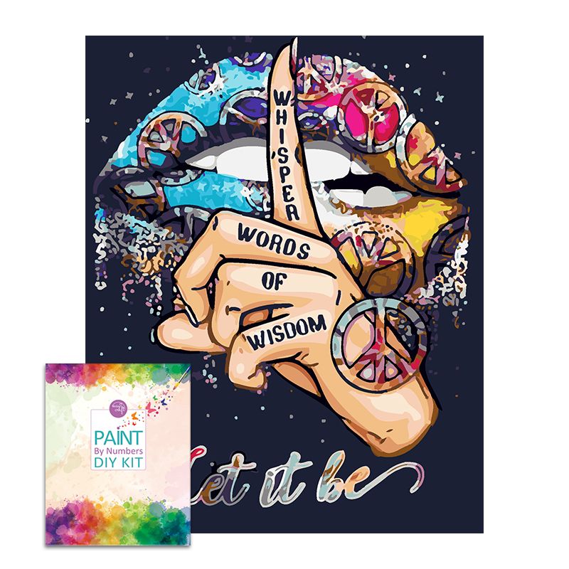 Easy Craft Paint by Number DIY Kit, 50x40cm- Whisper Words of Wisdom ...