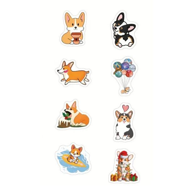 Beautiful Corgi Journaling Stickers Mini Roll of 50 | Shop Today. Get ...
