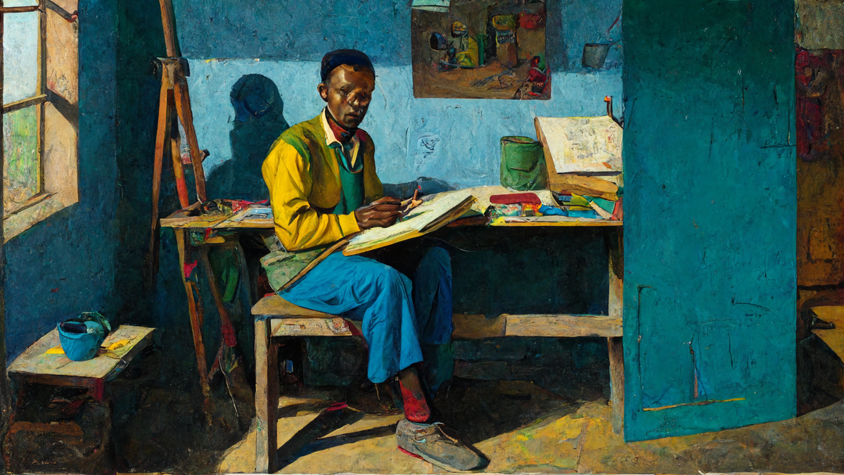 Canvas Wall Art - Fancy Artwork Artist Township Studio B1038 | Shop ...