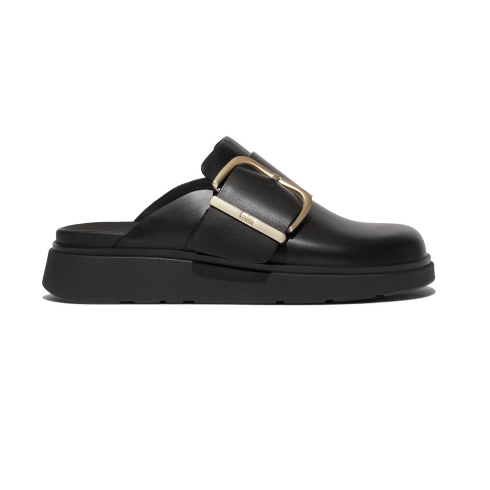 FitFlop Gen FF Maxi Buckle Mule All Black | Shop Today. Get it Tomorrow ...