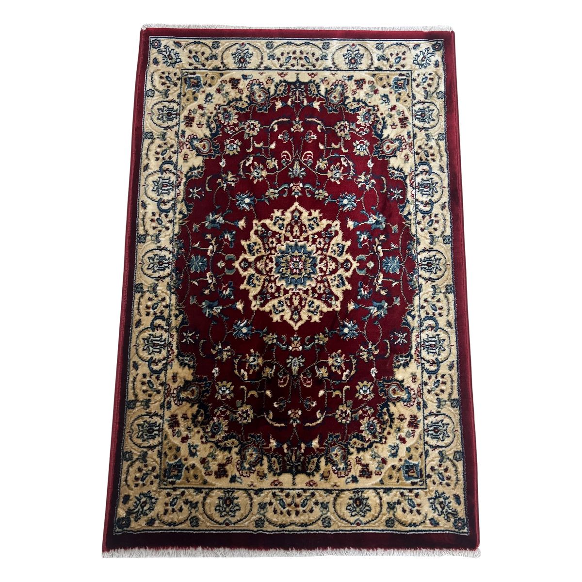 Persian Red & Beige Bedside Rug - 100 x 60 cm | Shop Today. Get it ...
