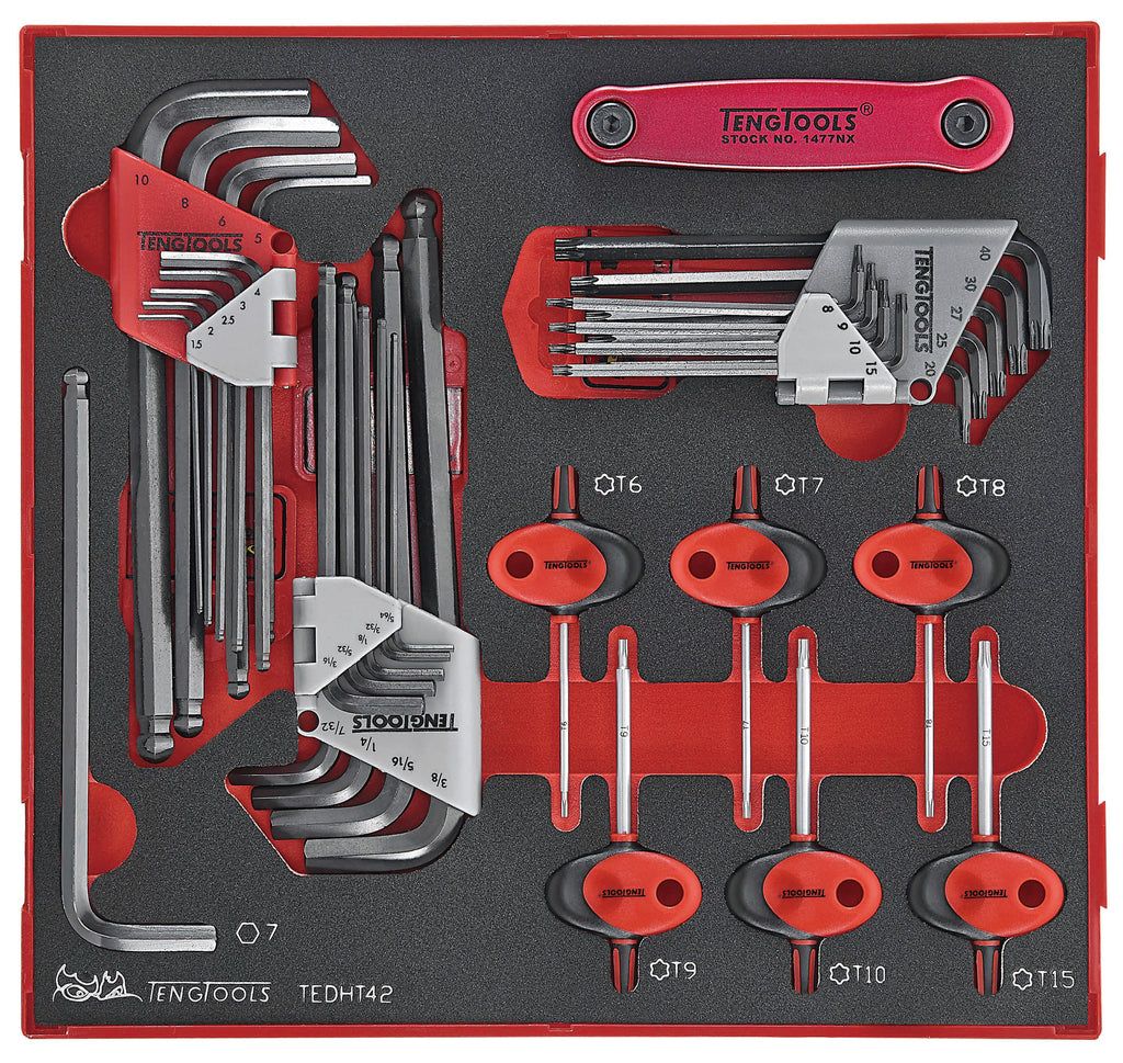 Teng Tools - 42 Piece Hex & Torx Wrench Set in EVA - TEDHT42 | Shop ...
