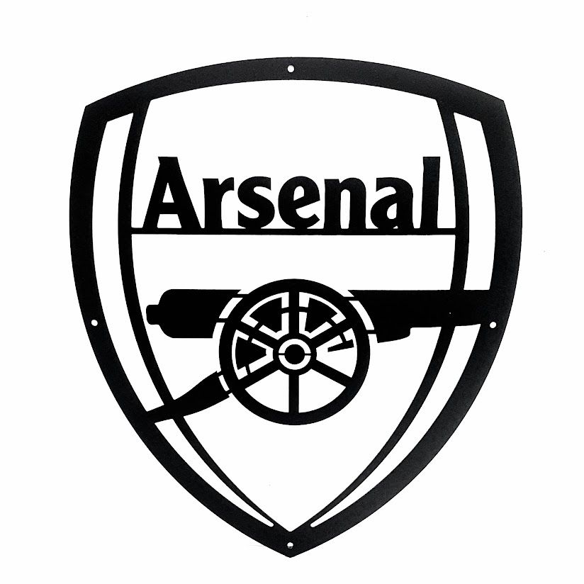 Arsenal FC Small Mounted Steel Wall Art Black | Shop Today. Get it ...