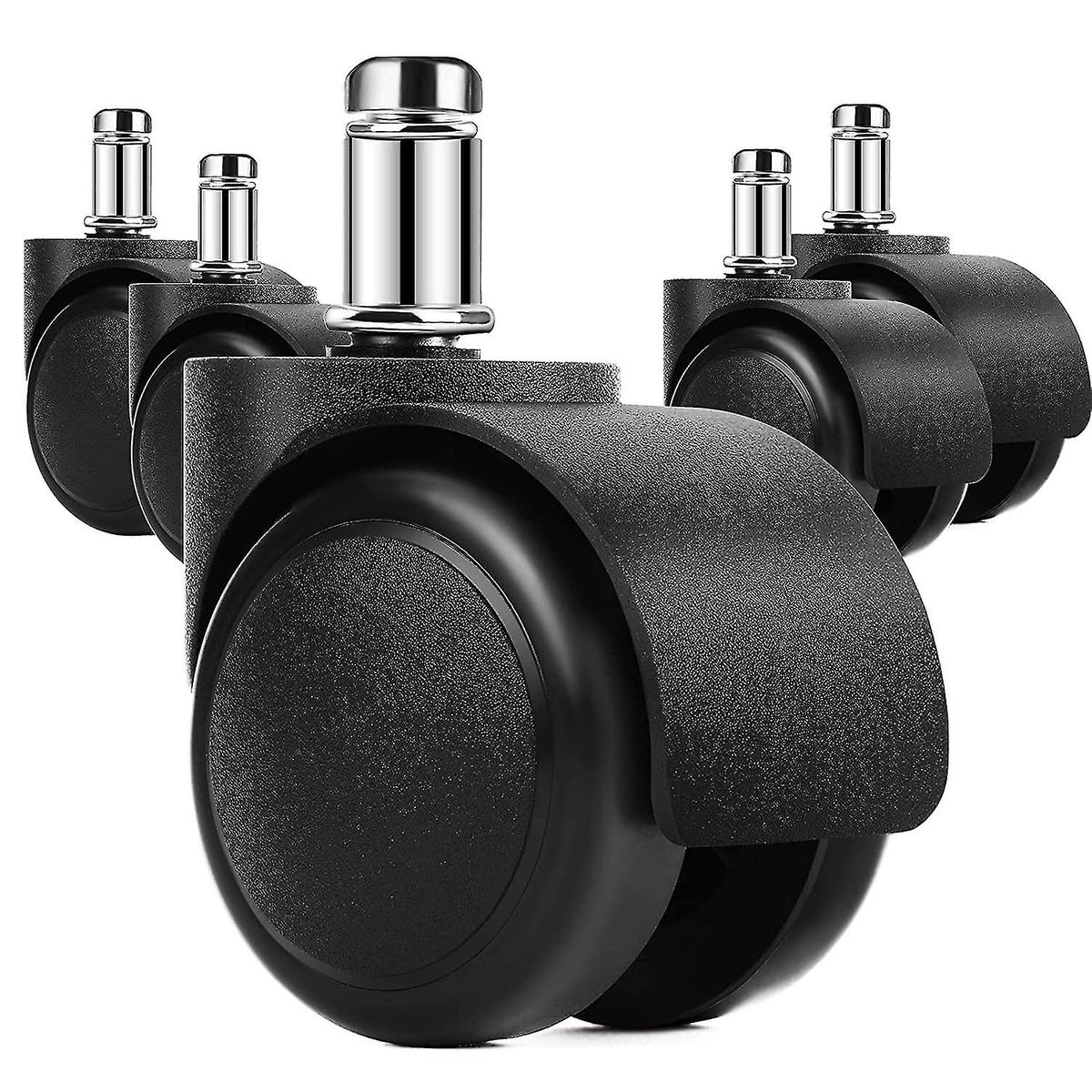 50mm Nylon Office Chair Wheels with 11mm Push Pin (Set of 5) | Shop ...