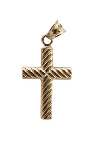 9ct Yellow Gold Medium Size Twisted Cross | Shop Today. Get it Tomorrow ...