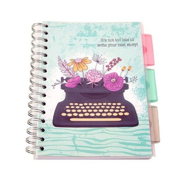 A5 Typewriter Project Book - Notebook- Colourful Adjustable Dividers ...