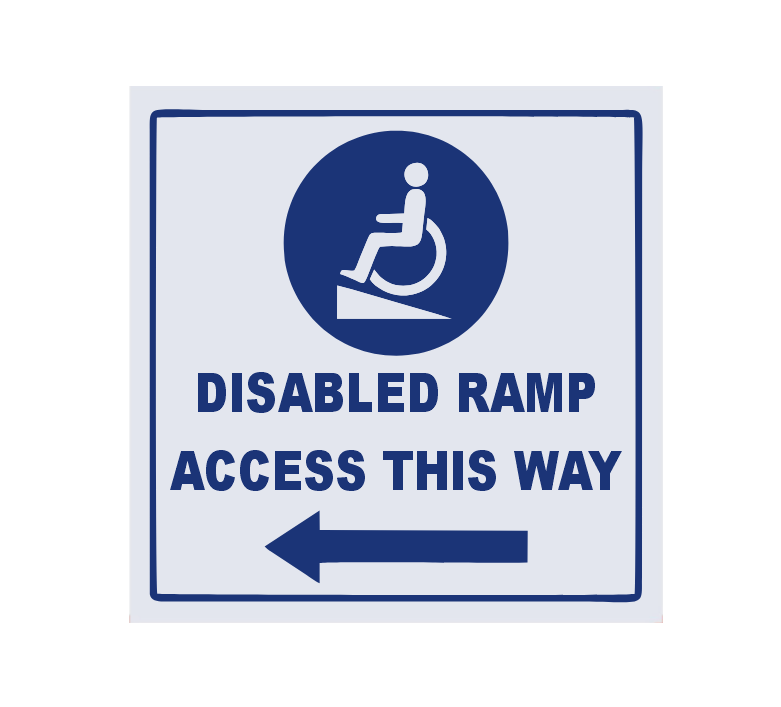 Disabled Ramp Access This Way Safety Sign | Shop Today. Get it Tomorrow ...