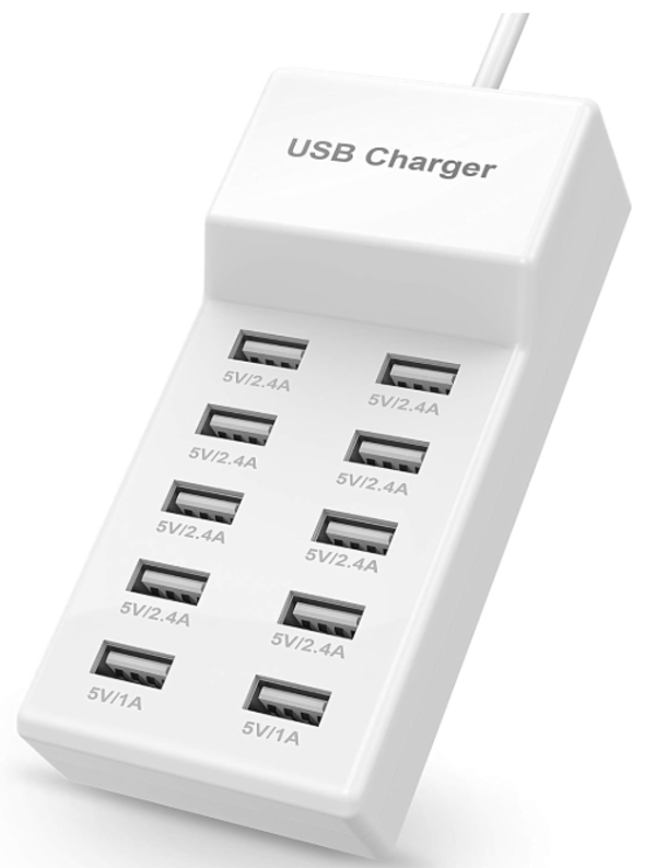 USB Charging Stations 50w10A 10 Ports Multiple Charging Block/Power USB ...