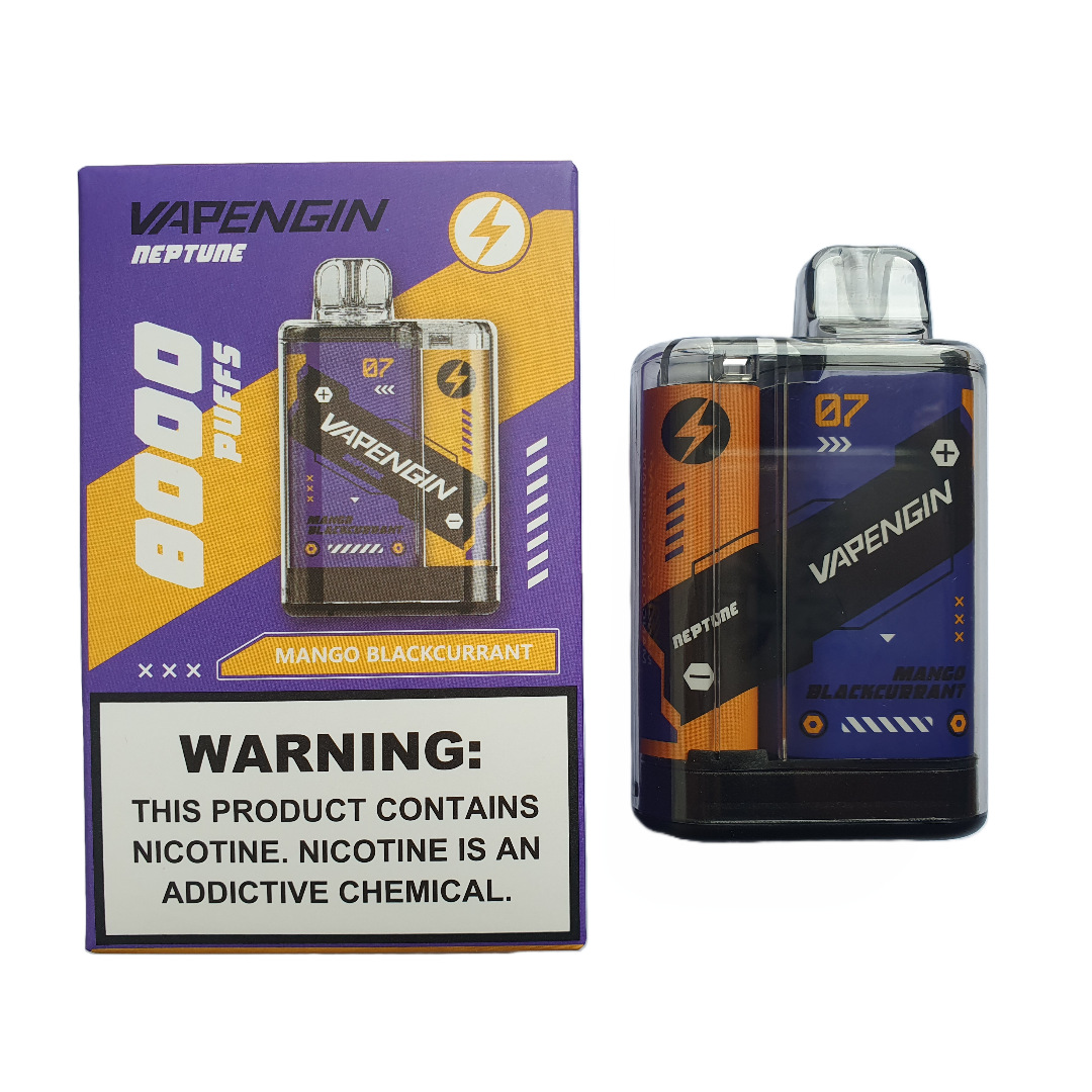 Vapengin Neptune 8000 Puff 50mg Disposable Vape - Mango Blackcurrant ...