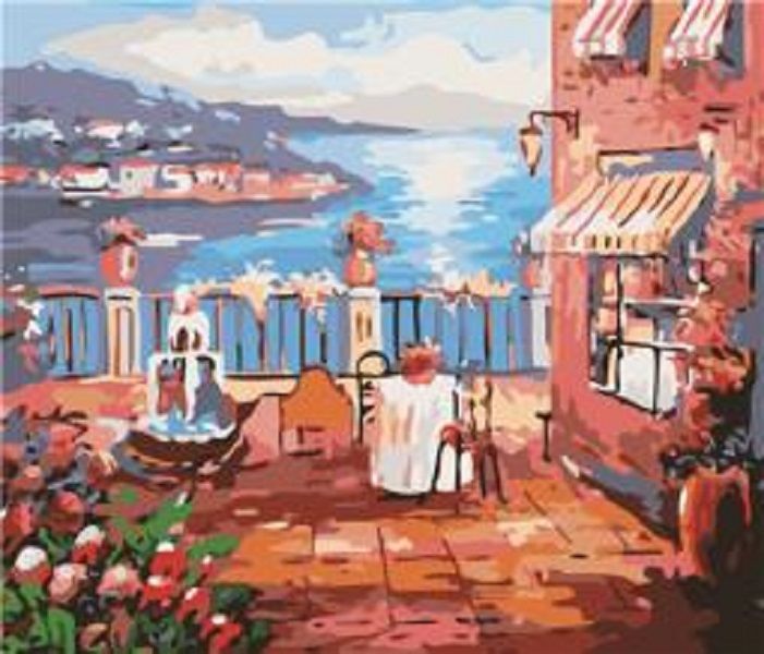 Paint by numbers for Adults - Cafe at the Med | Shop Today. Get it ...