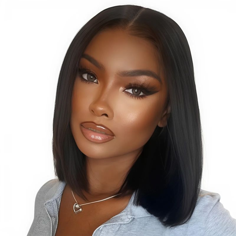 VSP 14Inch Straight Lace Front Human Hair Wigs Ready To Go Glueless Wig ...