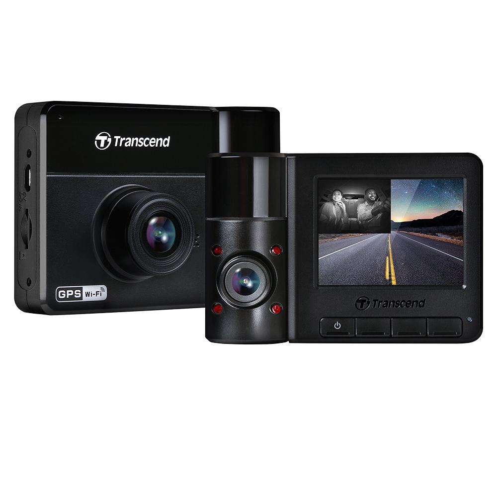 Transcend Drivepro 550 (Model B) Dual Lens Dash Cam with 128gb Microsd ...