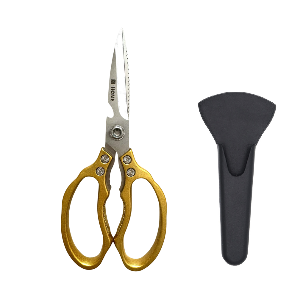 X-HOME Sharp Heavy-Duty Kitchen Scissors 5-in-1 & Magnetic Cover Combo ...