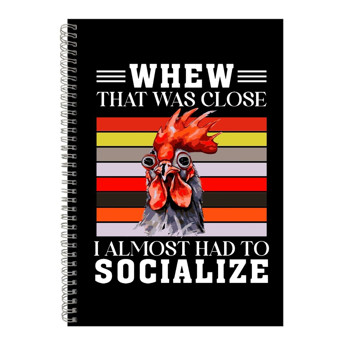 Social Chic A4 Notebook Spiral Lined with Funny Graphic Animal Sayings ...