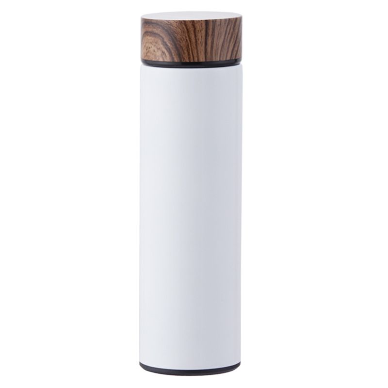 Premium Quality Stylish Wooden Detail White Travel Flask | Shop Today ...