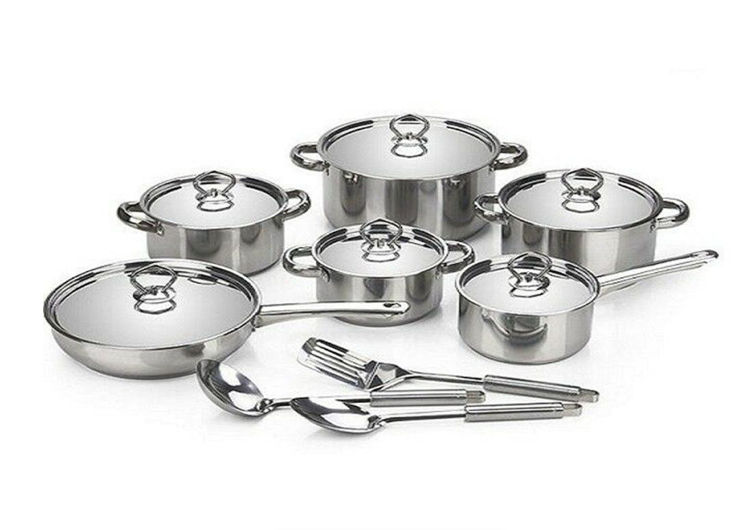 15 Pcs Heavy Bottom Stainless Steel Cookware Set | Shop Today. Get it ...