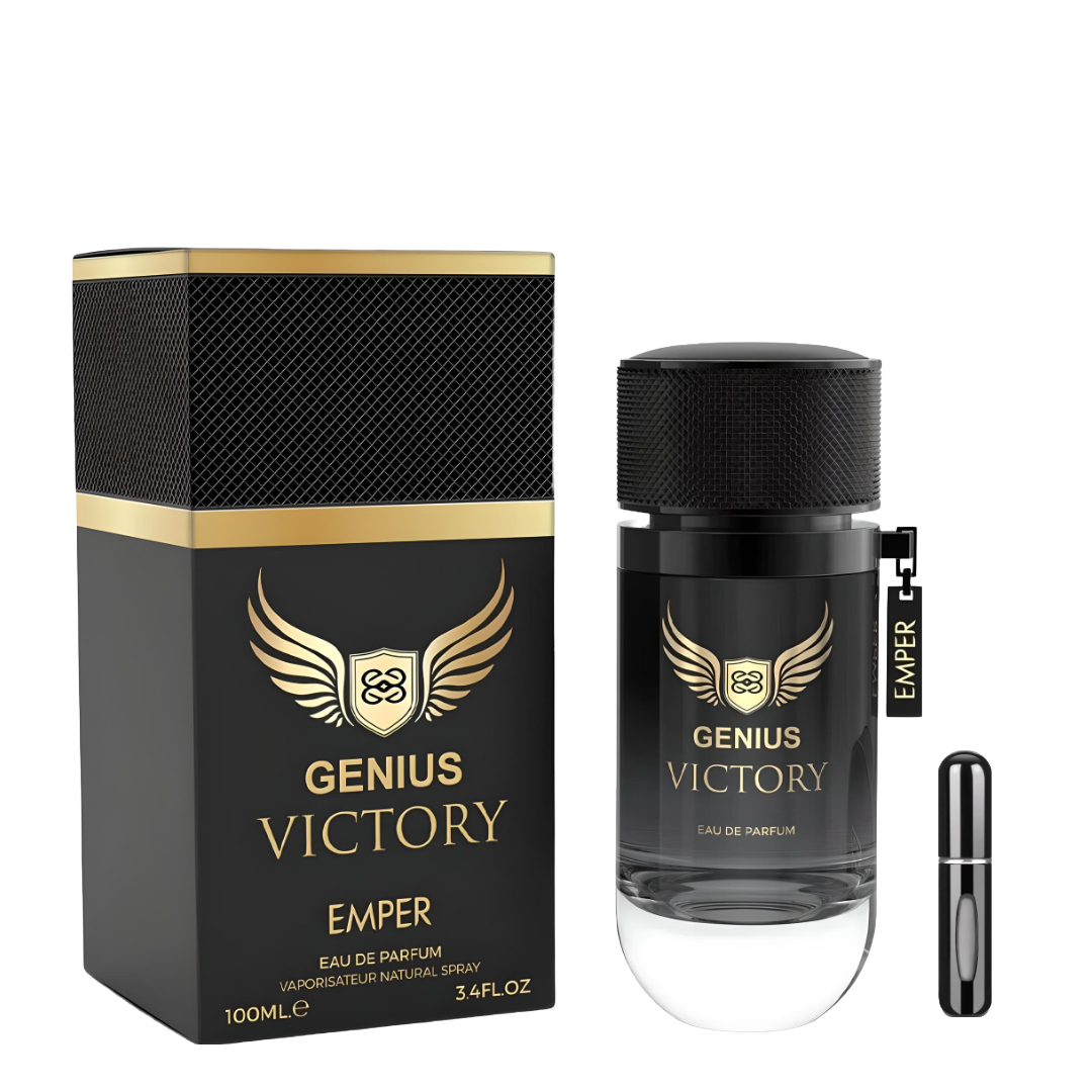 Genius Victory by Emper EDP - 100ml + Refillable Decant with Perfume ...