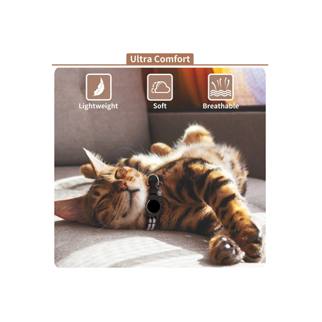 Airtag Cat Collar, FEEYAR Integrated Apple Air Tag Cat