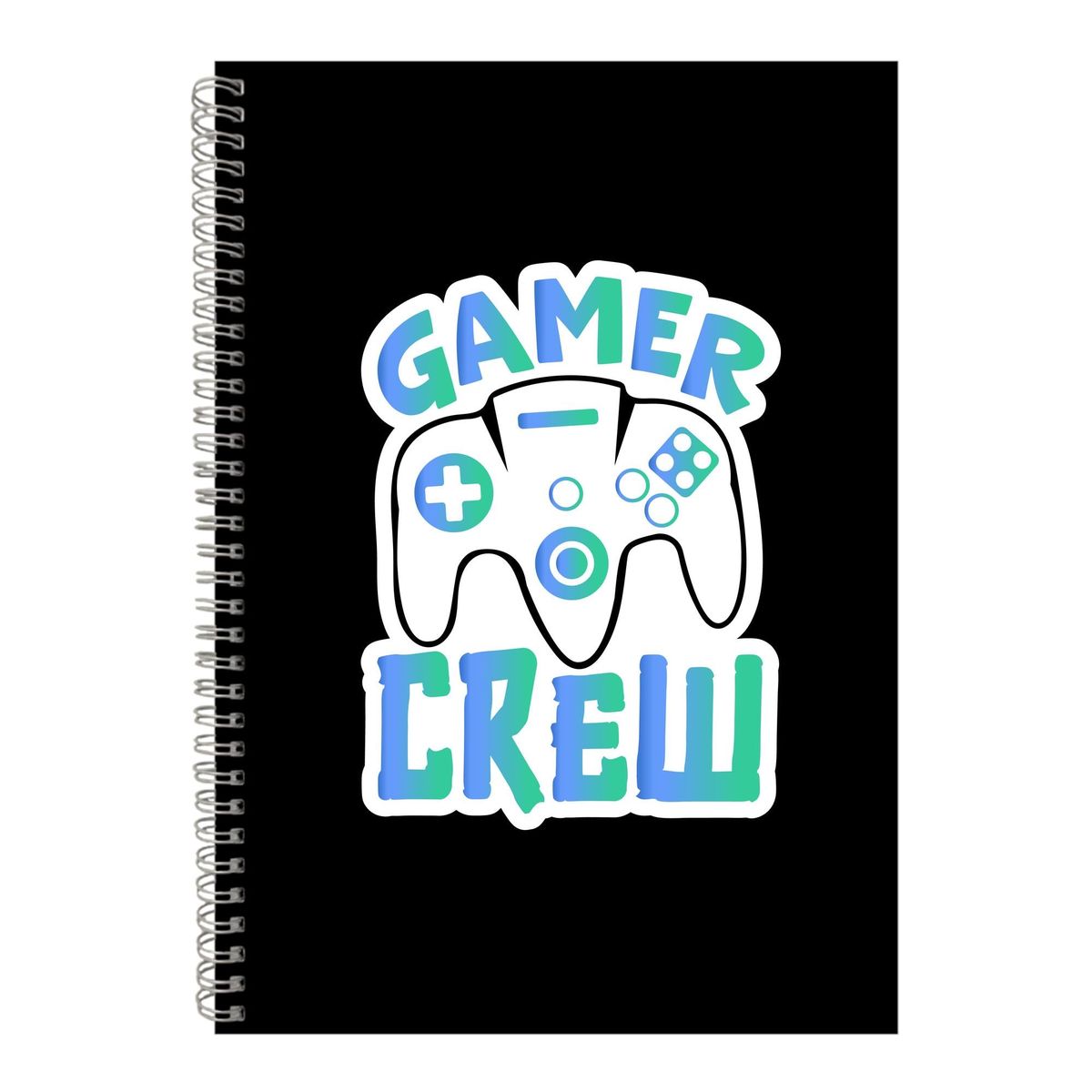 Gamer Crew2 A4 Notebook with Spiral Lines Gaming Graphic Notepad ...