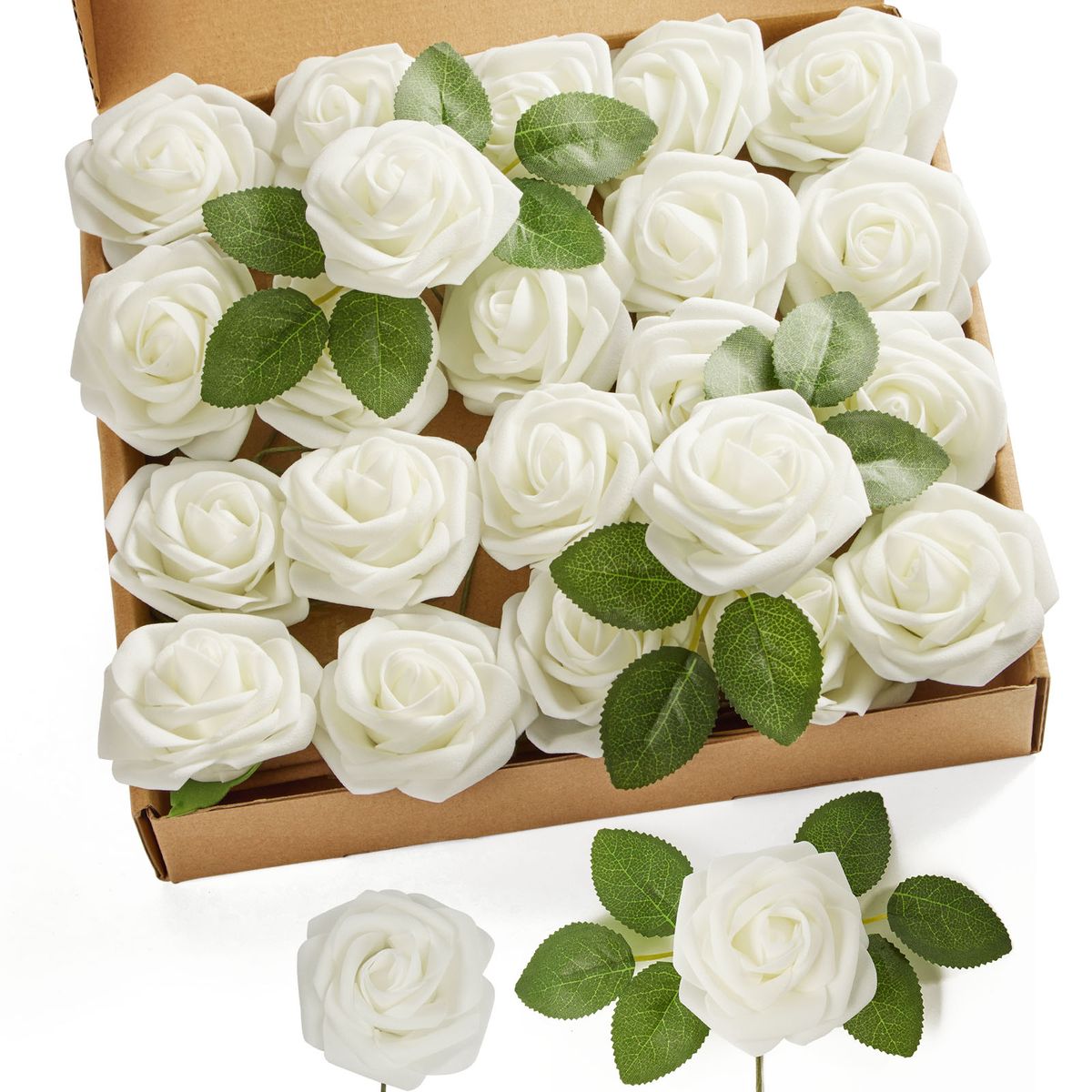 Chenshia Reusable Soft-Touch Artificial Foam Roses - 25 Piece | Shop ...