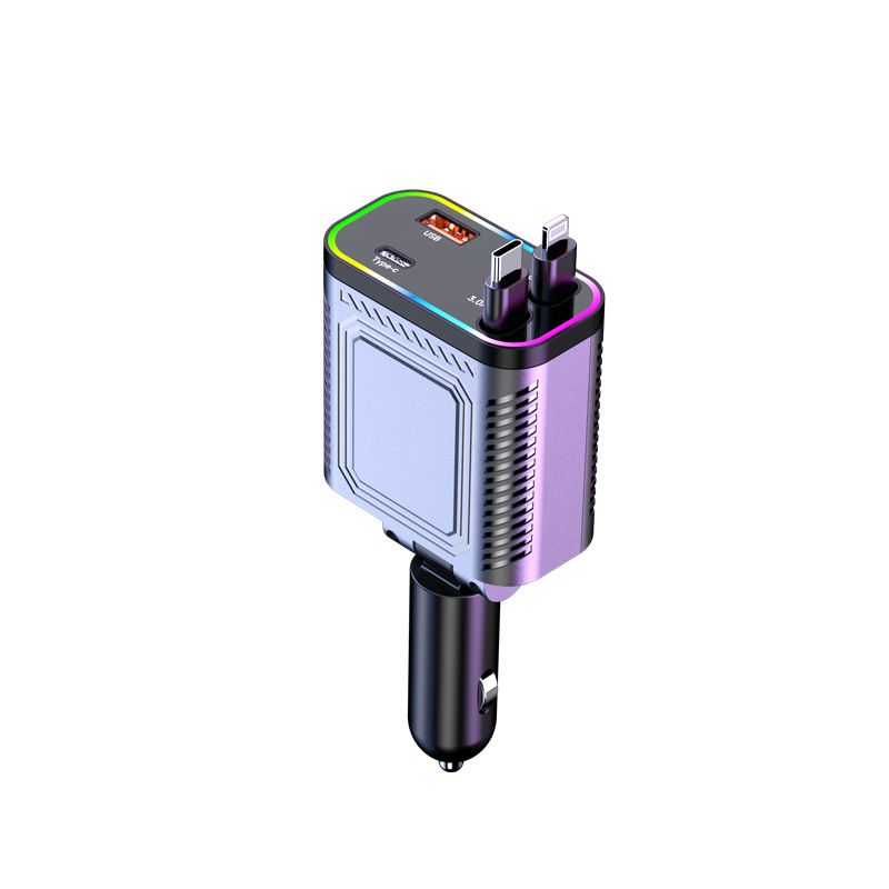120W Ultra-Fast Car Charger with 2 Retractable Cables | Shop Today. Get ...