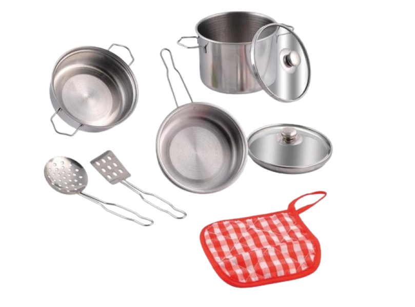 9 Piece Stainless Steel Cookware /Utensil Set | Shop Today. Get it ...