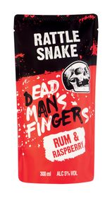 Dead Man's Fingers Rattlesnake Rum & Raspberry Slushy Pouch 12 x 300ml ...